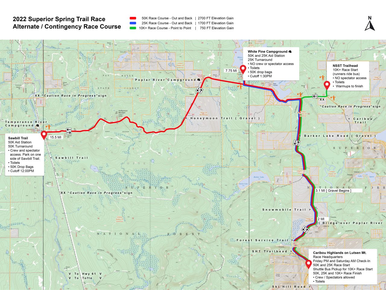 Maps & Data – 2022 Alternate Course | Superior Spring Trail Race